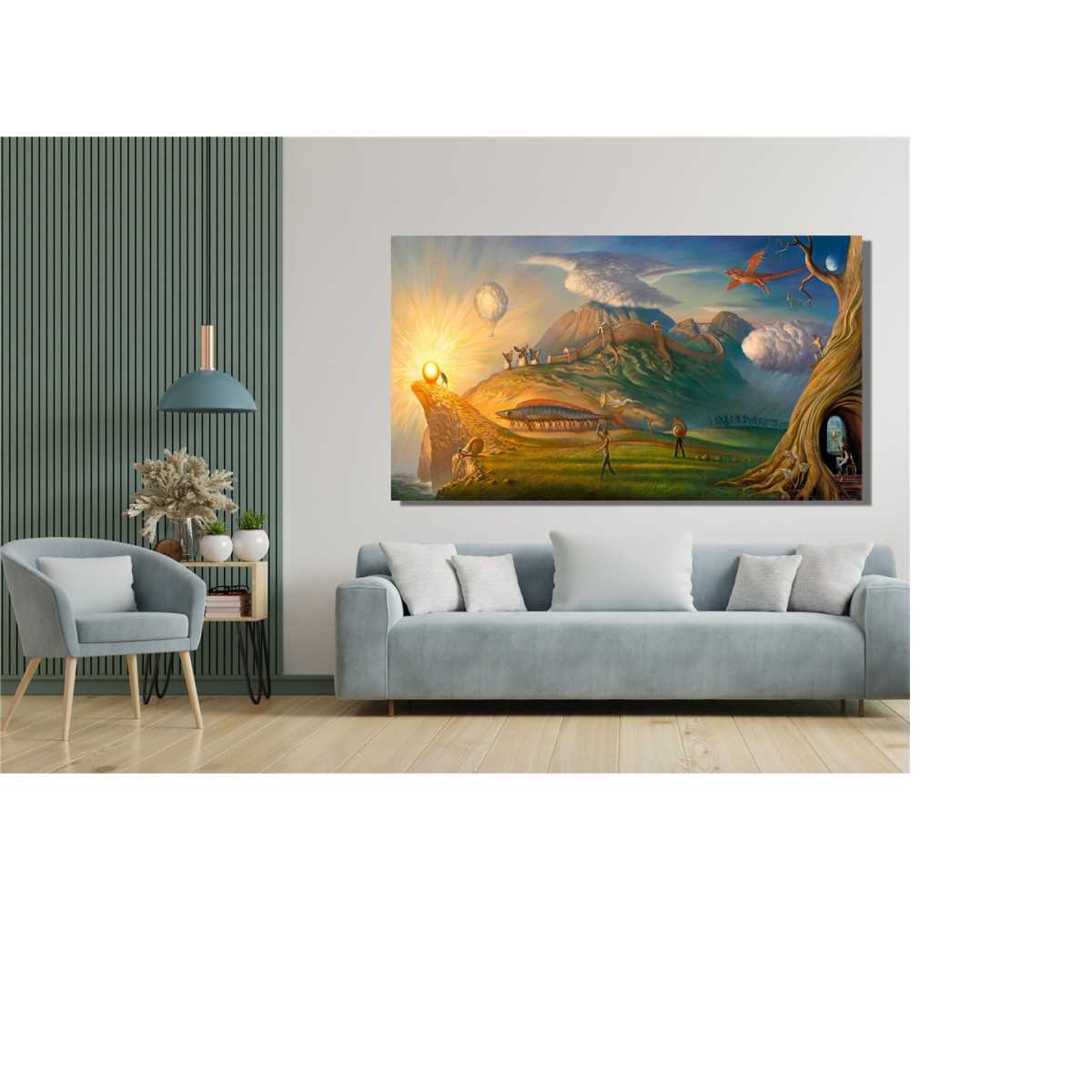 Vladimir Kush Poster Print, Human Way Canvas Print, Reproduc | Inspire ...