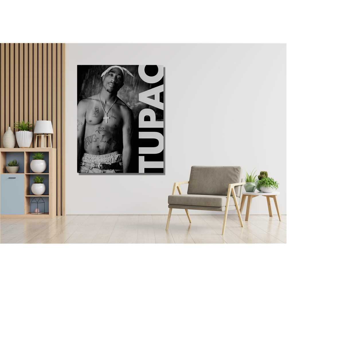 Tupac Shakur Wall Art Canvas, Tupac Shakur Poster, 2Pac Canv | Inspire ...