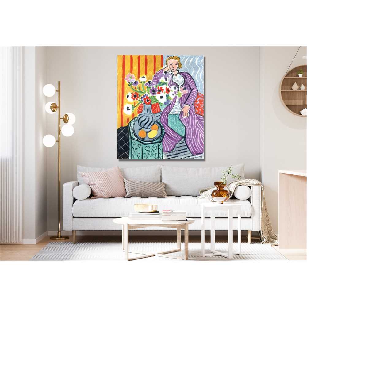 Henri Matisse Purple Robe and Anemones Painting Poster Print | Inspire ...