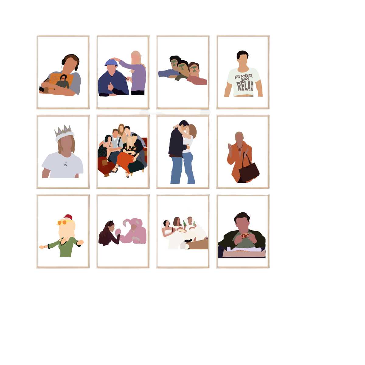 Friends Tv Show Poster combo/Set of 12 Friends Sitcom Poster | Inspire ...