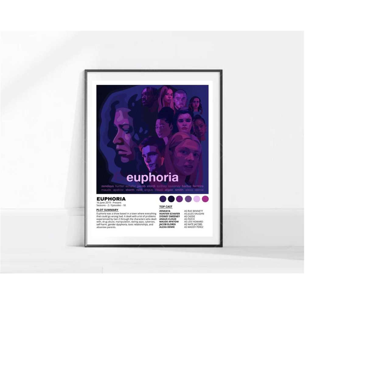 Euphoria Tv Show Poster / Euphoria Sitcom Poster / Movie Pos - Inspire ...