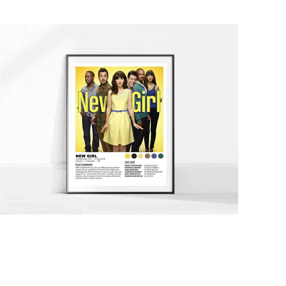 New Girl Tv Show Poster / New Girl Sitcom Poster / Movie Pos - Inspire ...