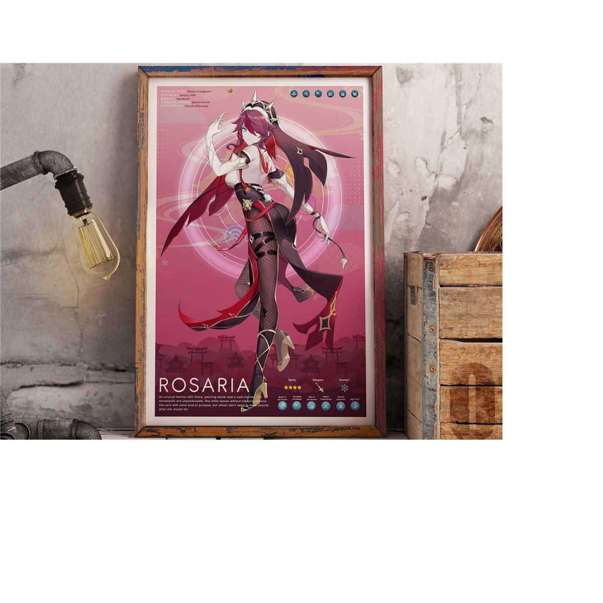 ROSARIA | Genshin Impact Profile Poster | Anime Poster | Gam | Inspire ...