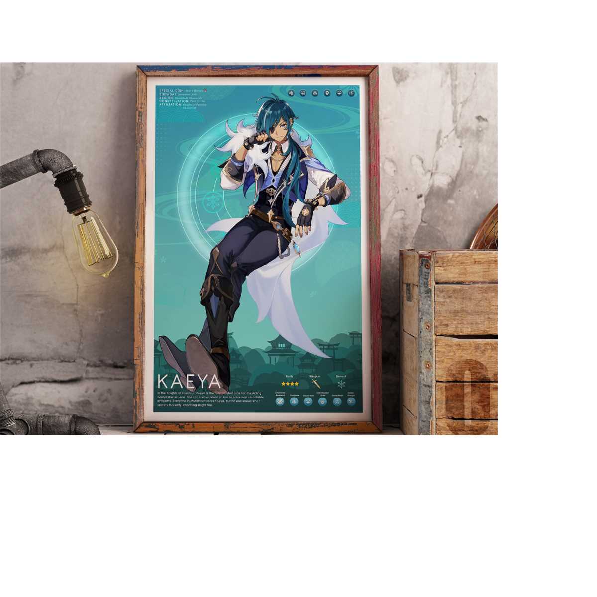 KAEYA | Genshin Impact Profile Poster | Anime Poster | Gamin - Inspire ...