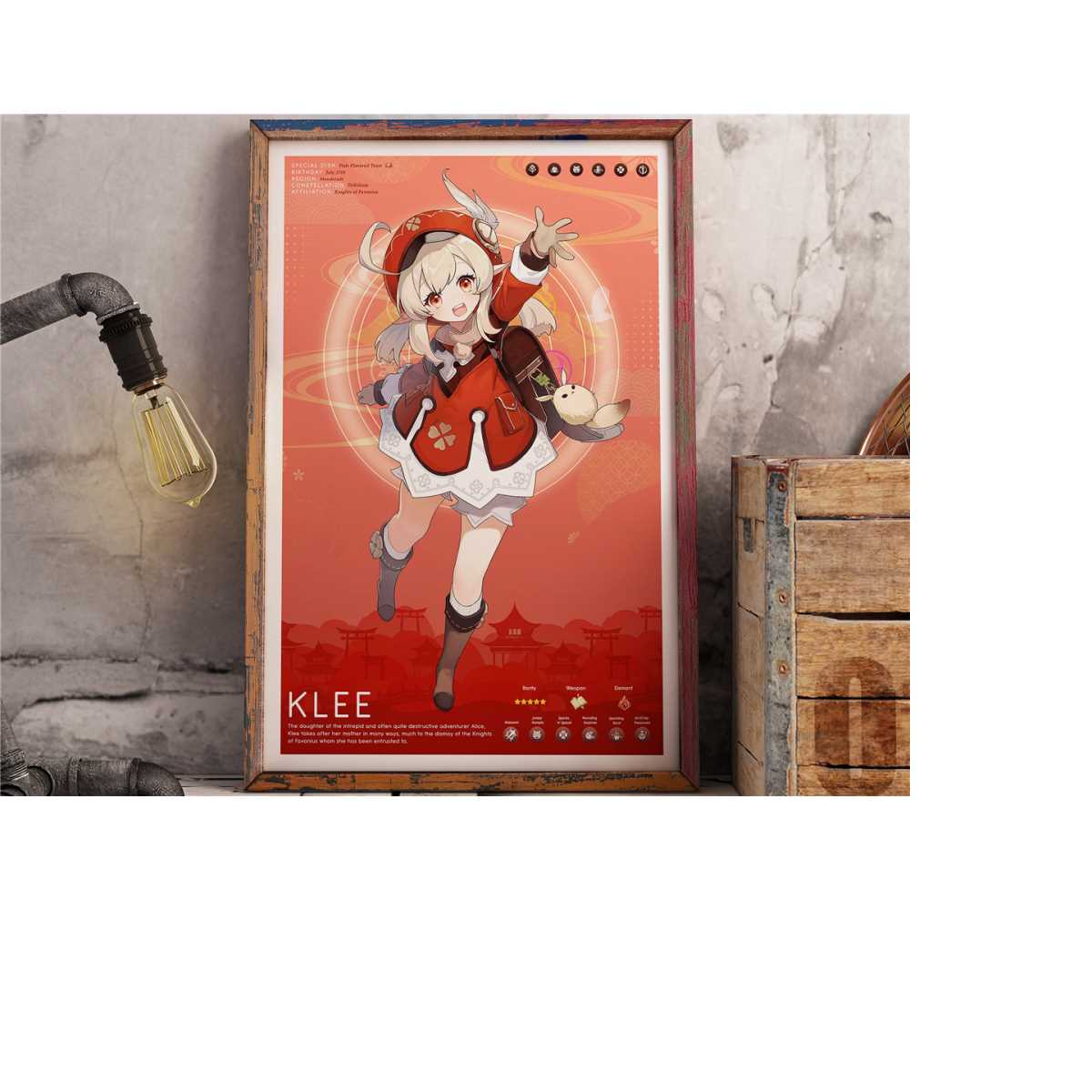 KLEE | Genshin Impact Profile Poster | Anime Poster | Gaming | Inspire ...