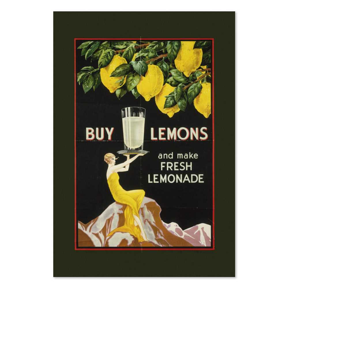 1920s Advertising Poster Buy Lemons - Make Fresh Lemonade | | Inspire ...