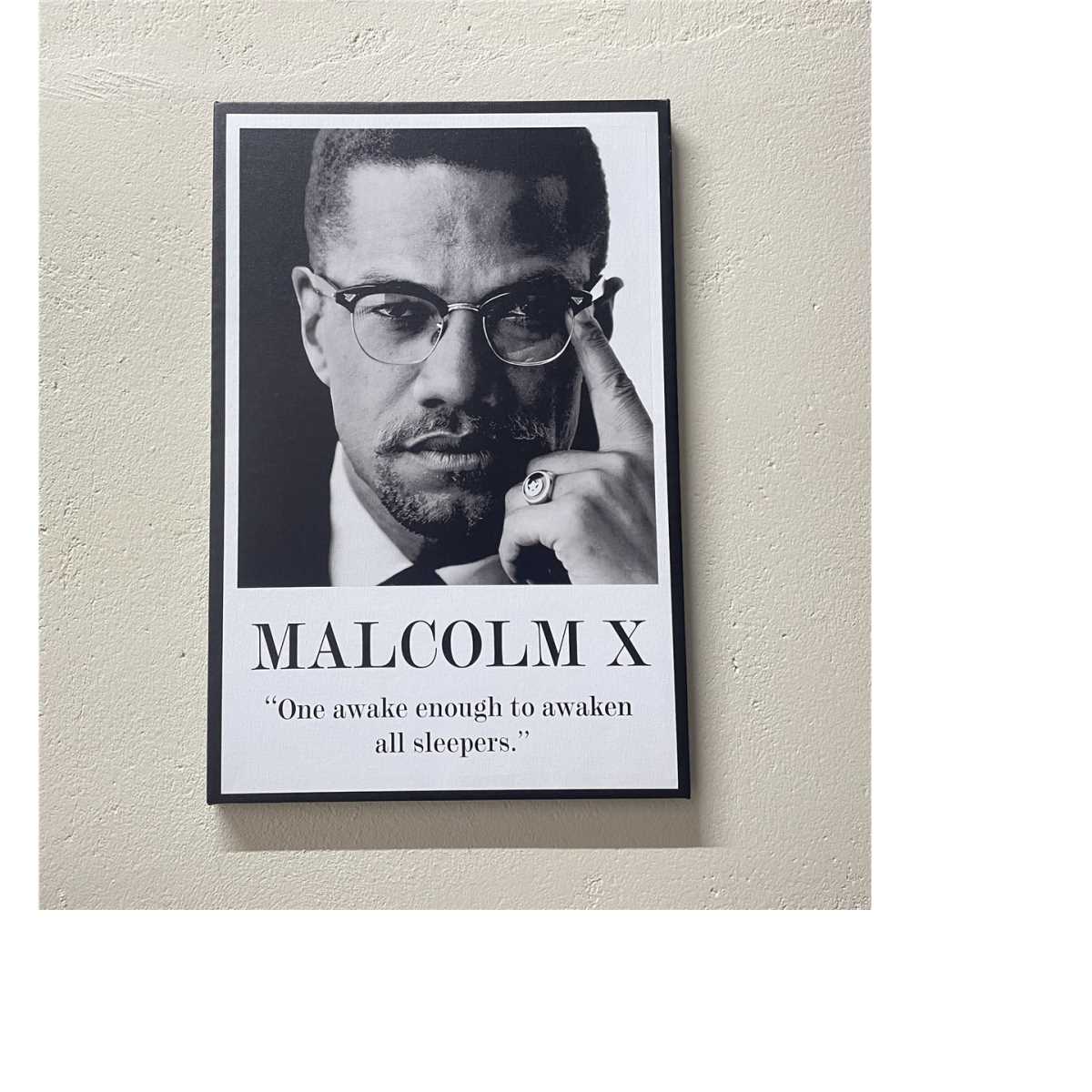 Malcolm X, One Awake Enough, Malcolm X Wall Art, Malcolm X P | Inspire Uplift