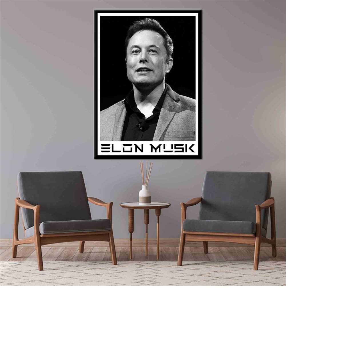 Elon Musk, Elon Musk Poster, Elon Musk Print, Elon Musk Canv - Inspire ...