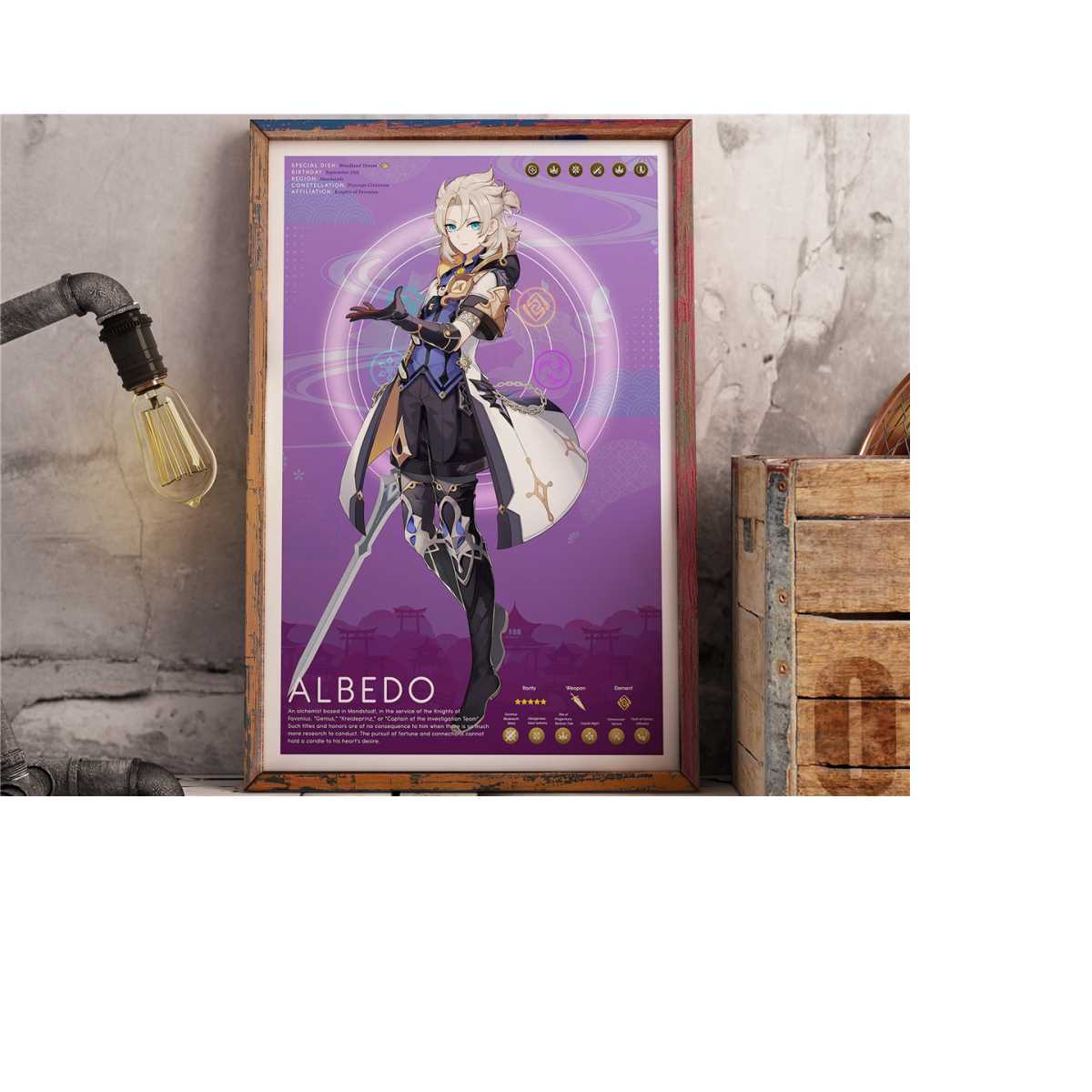 ALBEDO | Genshin Impact Profile Poster | Anime Poster | Gami | Inspire ...