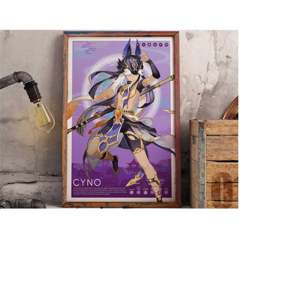 Cyno | Genshin Impact Profile Poster | Anime Poster | Gaming | Inspire ...