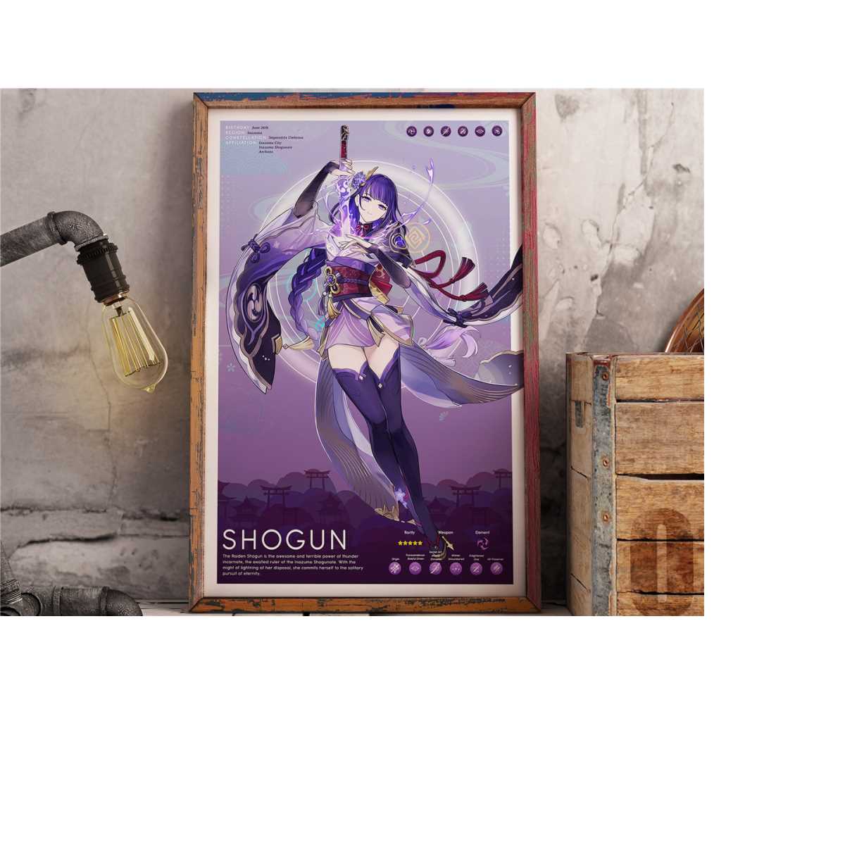SHOGUN | Genshin Impact Profile Poster | Anime Poster | Gami - Inspire ...