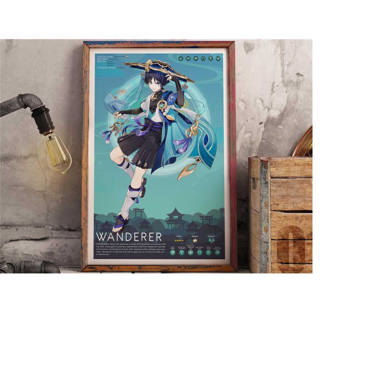 Wanderer | Genshin Impact Profile Poster | Anime Poster | Ga | Inspire ...