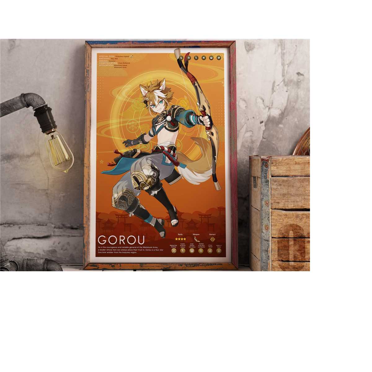 GOROU | Genshin Impact Profile Poster | Anime Poster | Gamin - Inspire ...