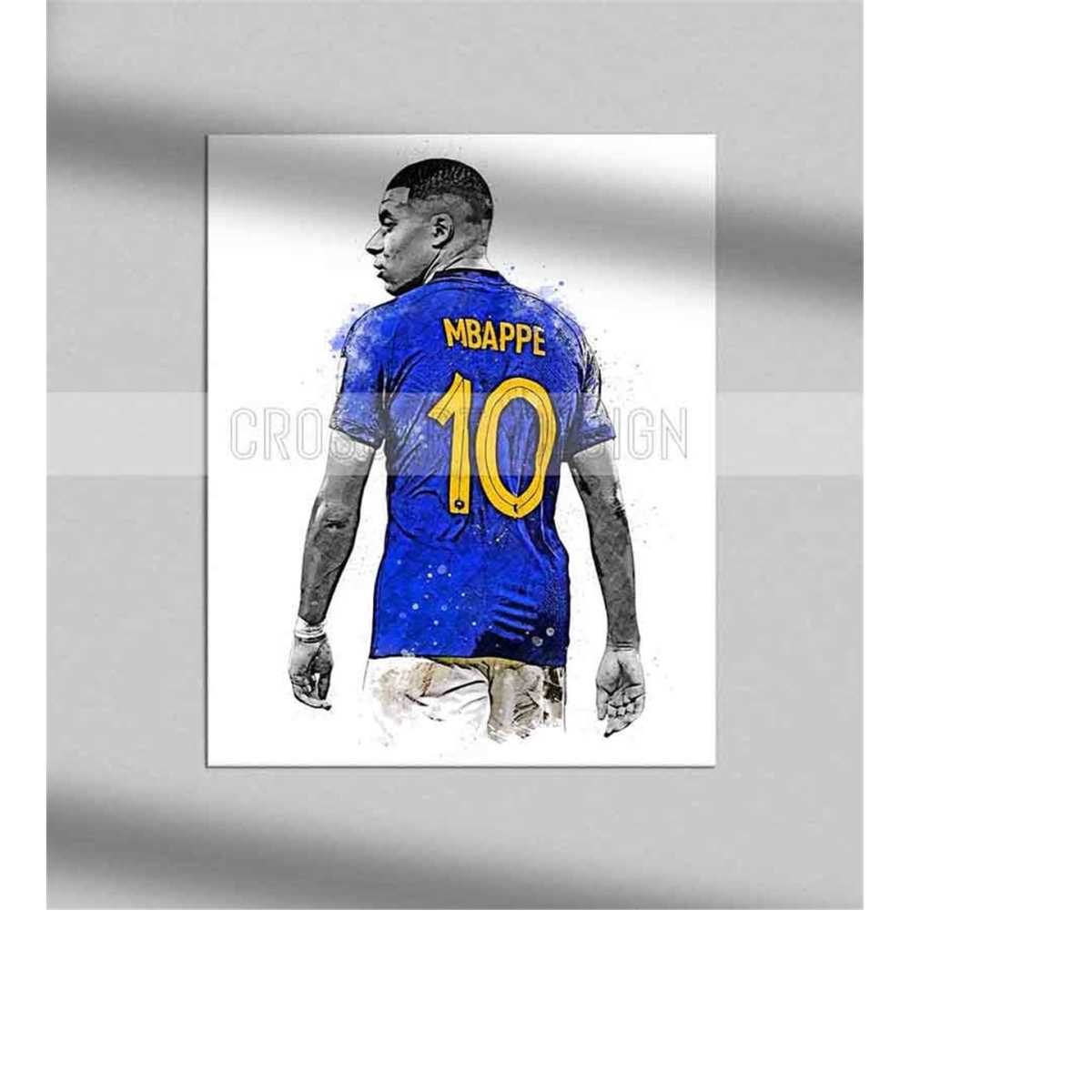 Kylian Mbappe print Kylian Mbapp poster, France art print, w - Inspire ...