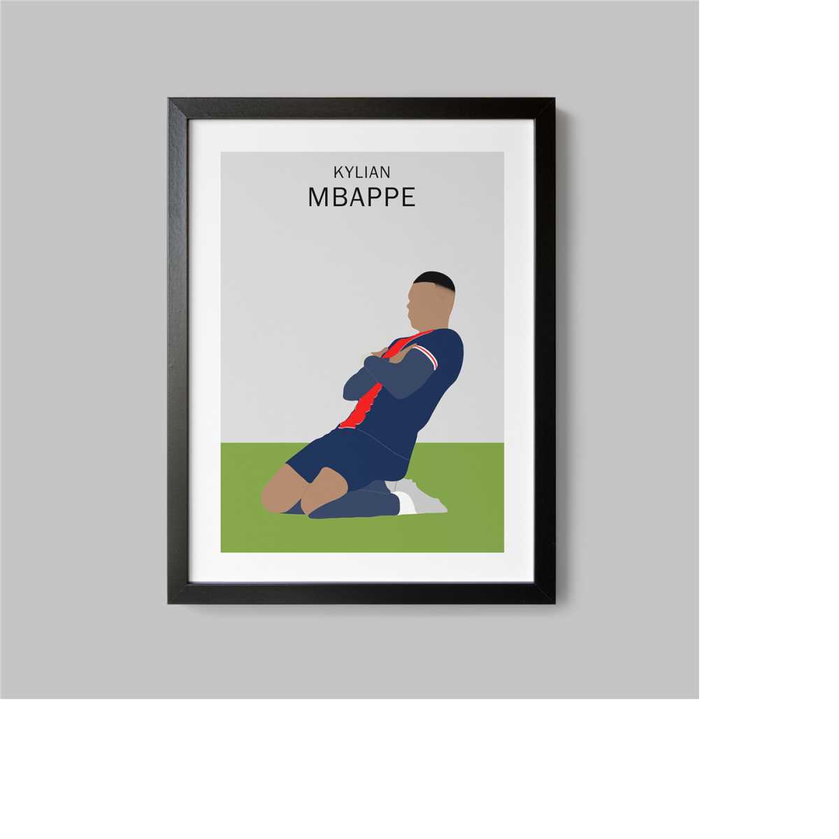 Kylian Mbappe Print, Soccer Wall Art, Kylian Mbappe Poster, - Inspire ...