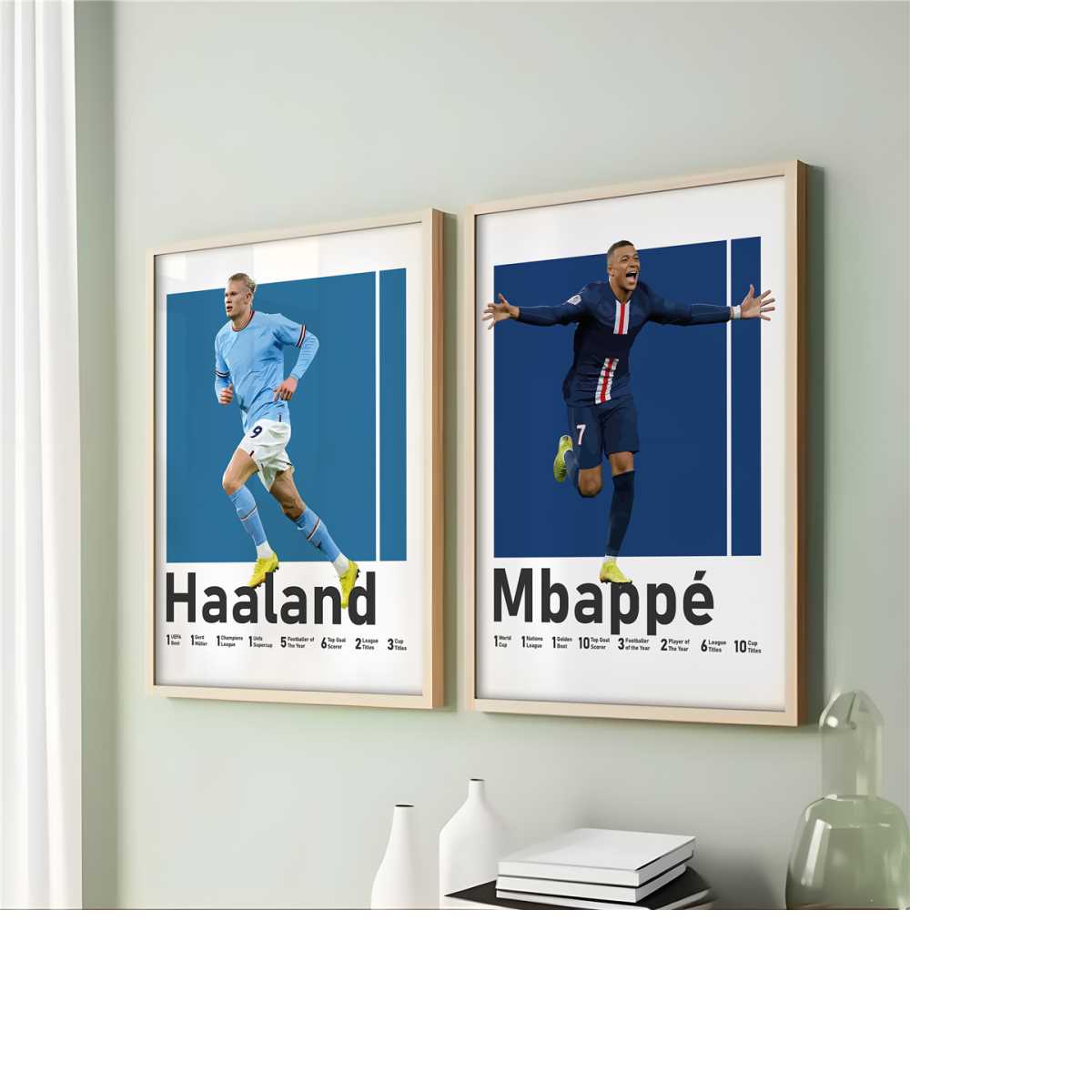 Printable Football Bundle, Erling Haaland and Kylian Mbappe | Inspire ...