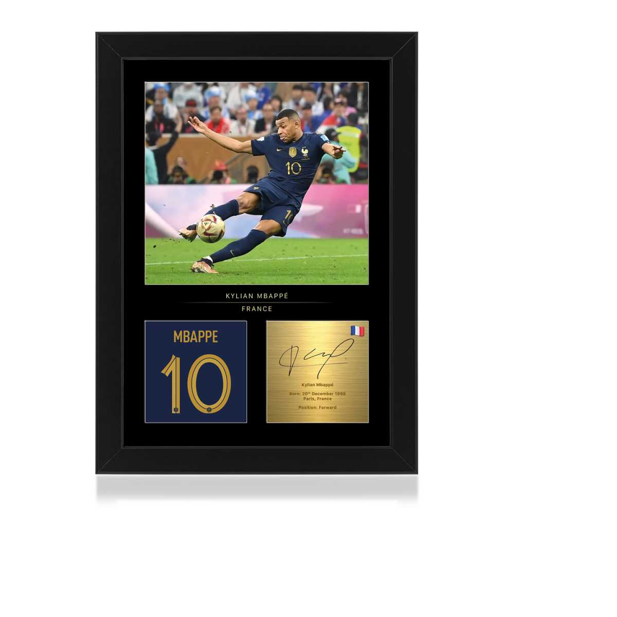 Kylian Mbappe Framed Display Gift with Reproduced Digital Si | Inspire ...