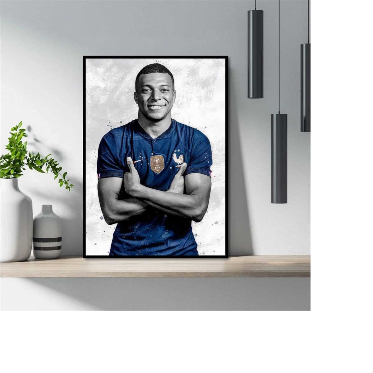 Kylian Mbappe canvas - Kylian Mbappe painting - Kylian Mbapp - Inspire ...