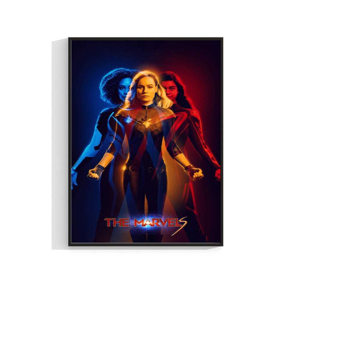 The Marvels New 2023 Movie Poster Cinema Print | Inspire Uplift