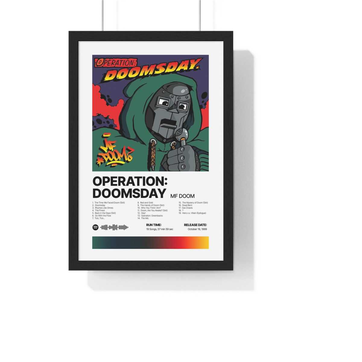 Operation: Doomsday MF DOOM Album Print Satin Poster | Inspire Uplift