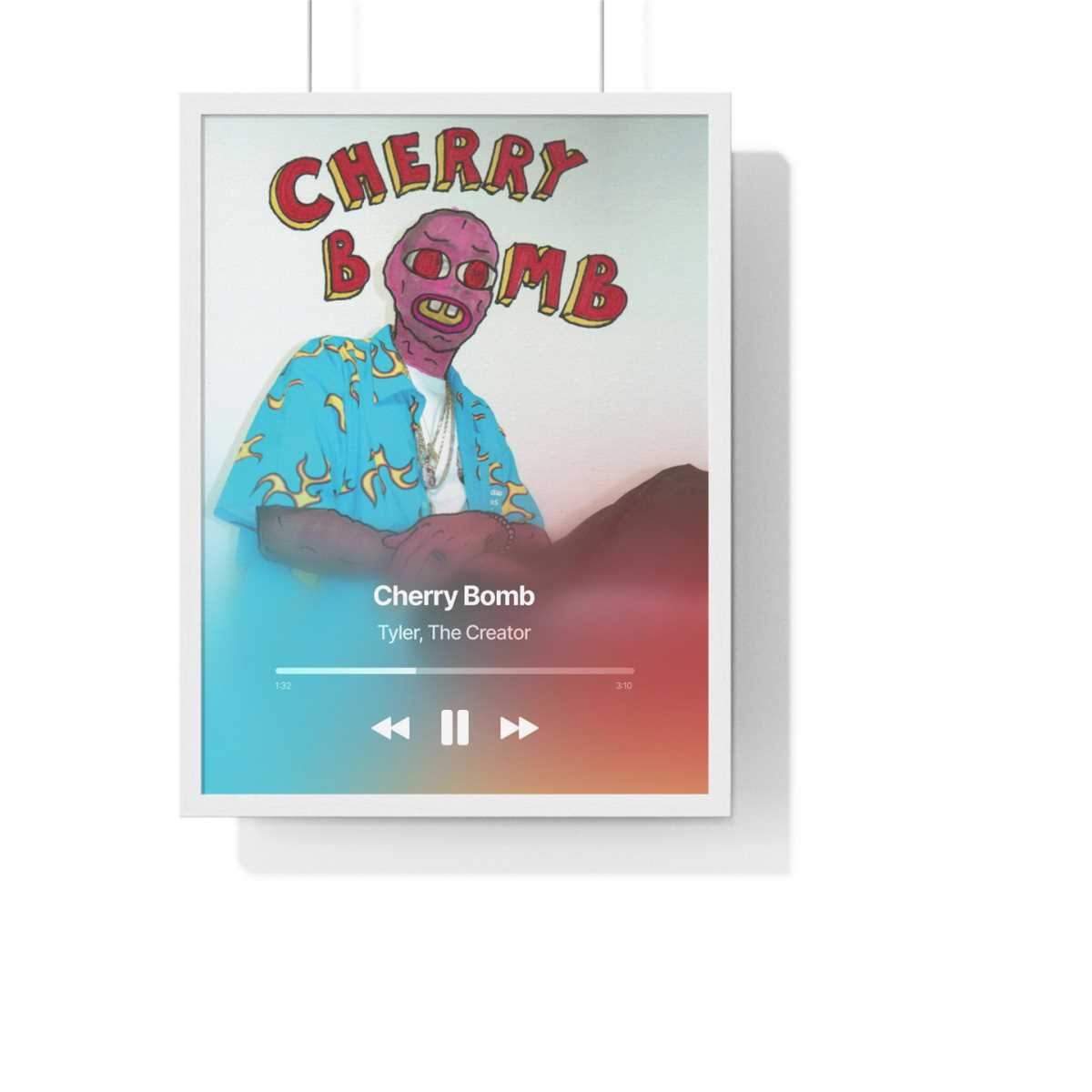 Cherry Bomb Tyler, The Creator Music Player Poster | Inspire Uplift