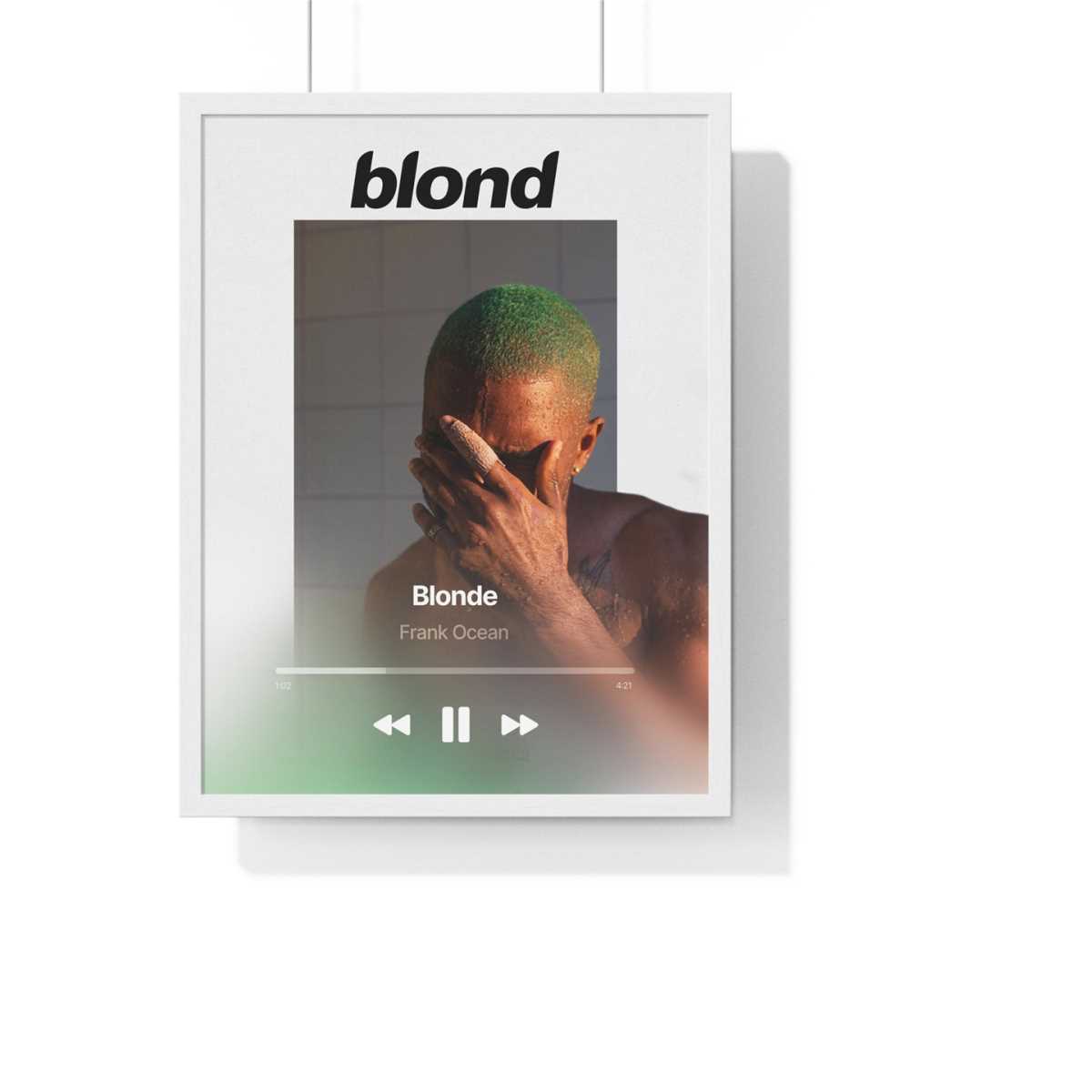 Blonde Frank Ocean Album Music Player Poster Digital | Inspire Uplift