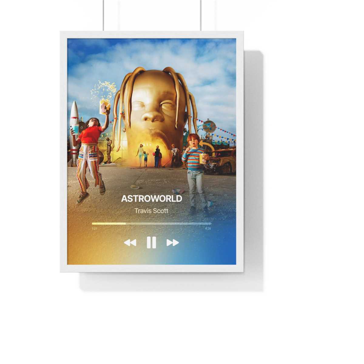Astroworld Travis Scott Album Music Player Poster Digital | Inspire Uplift