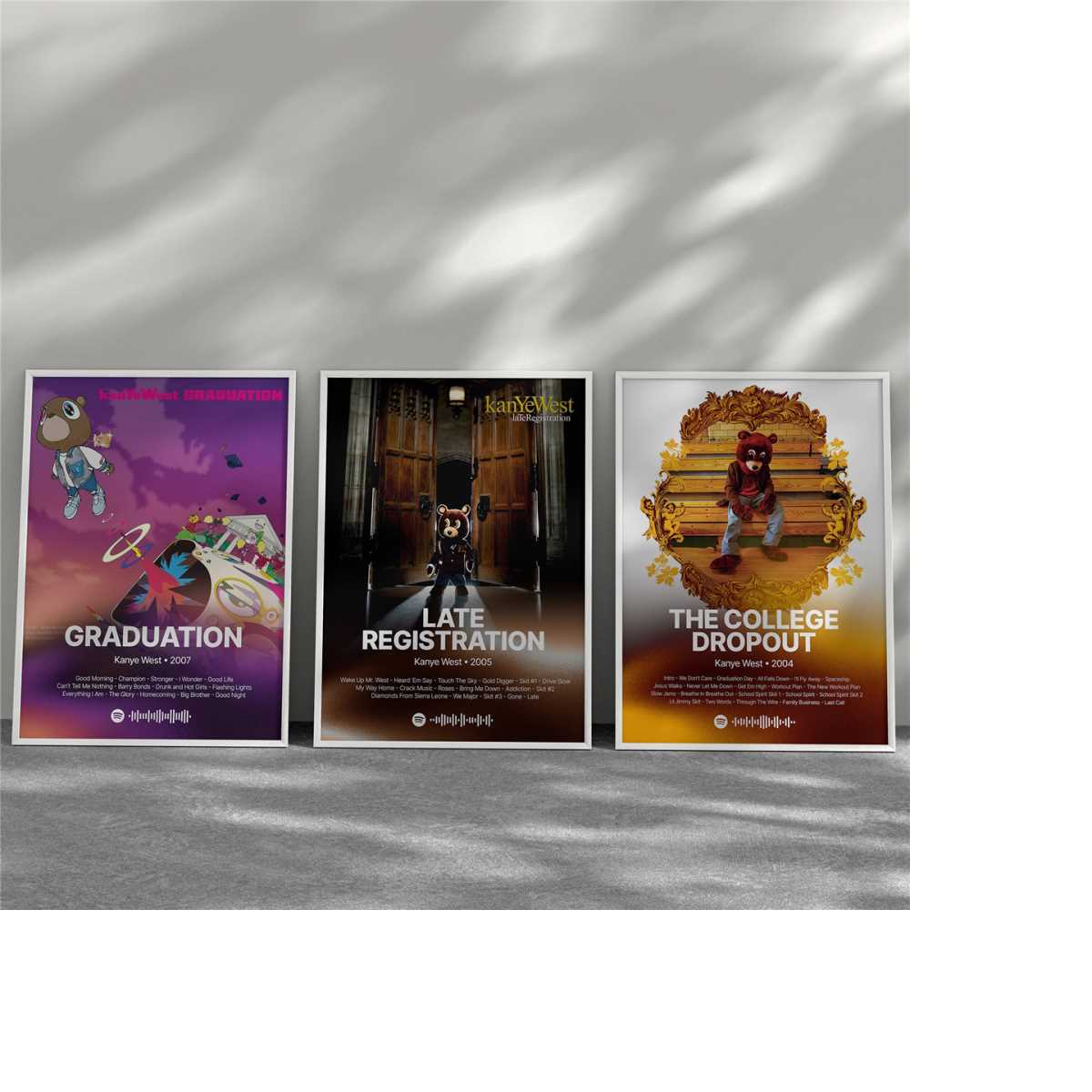 Kanye West Education Trilogy Album Posters Set Of | Inspire Uplift