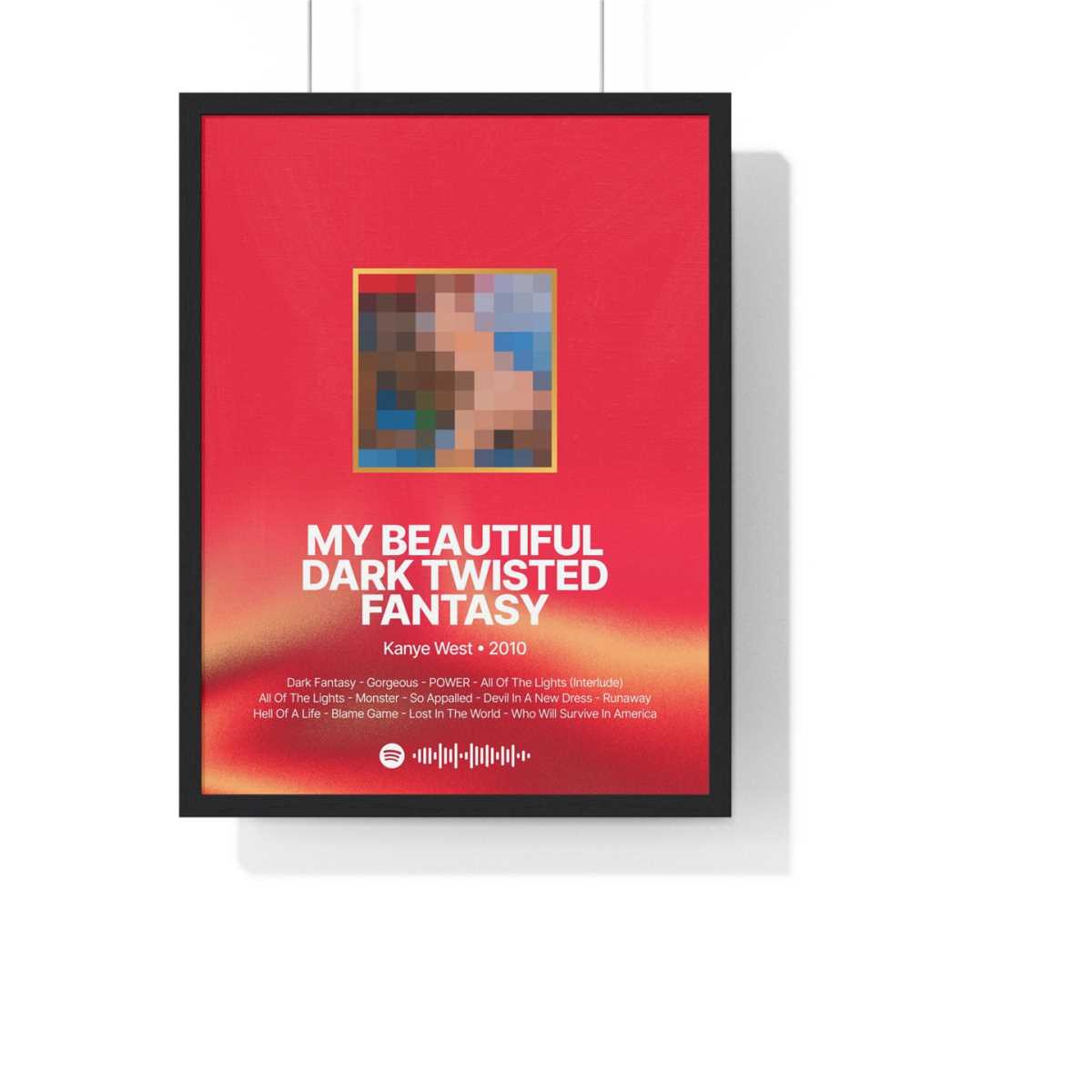 My Beautiful Dark Twisted Fantasy Kanye West Poster | Inspire Uplift