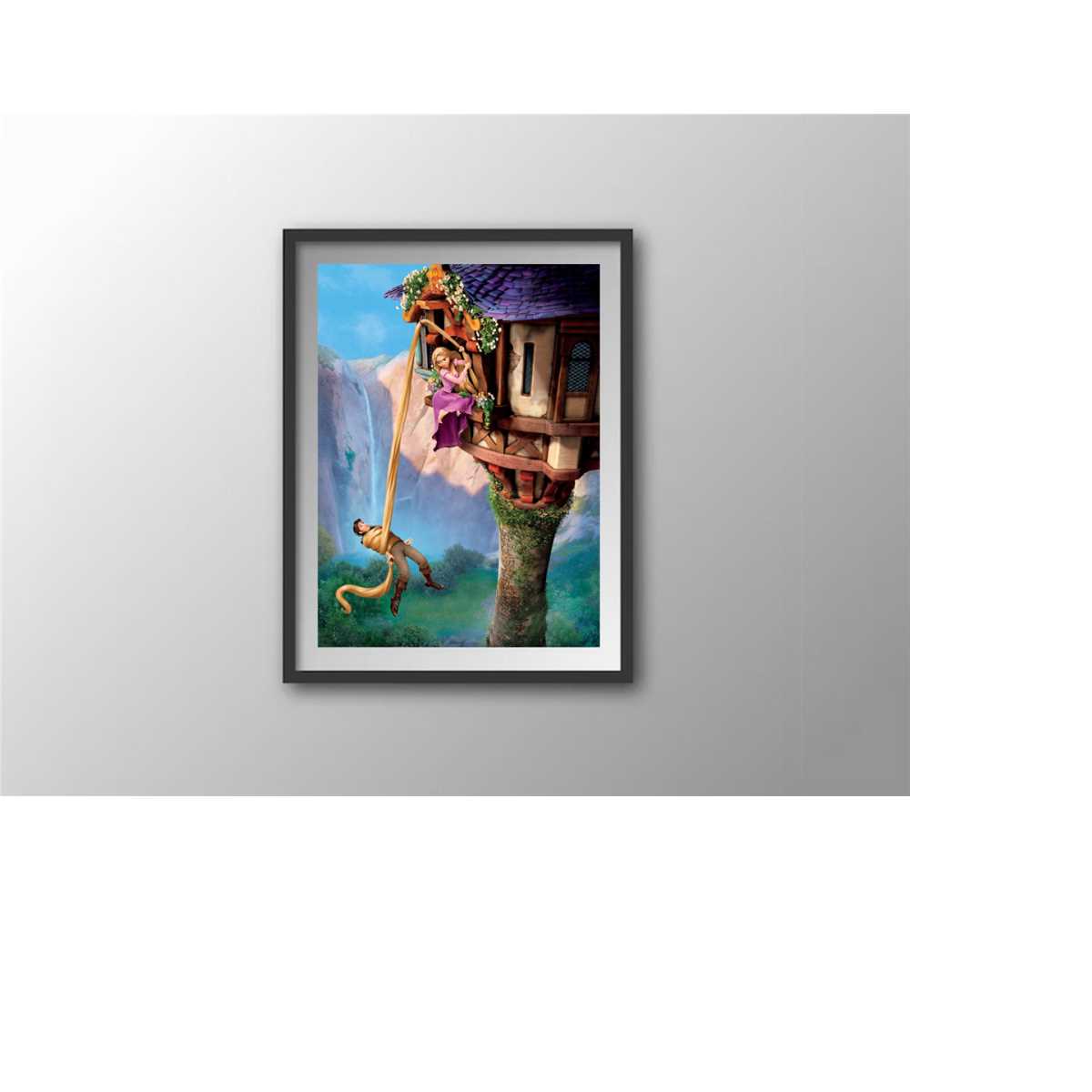 Tangled Movie Art Print for Vintage Home Decor | Inspire Uplift