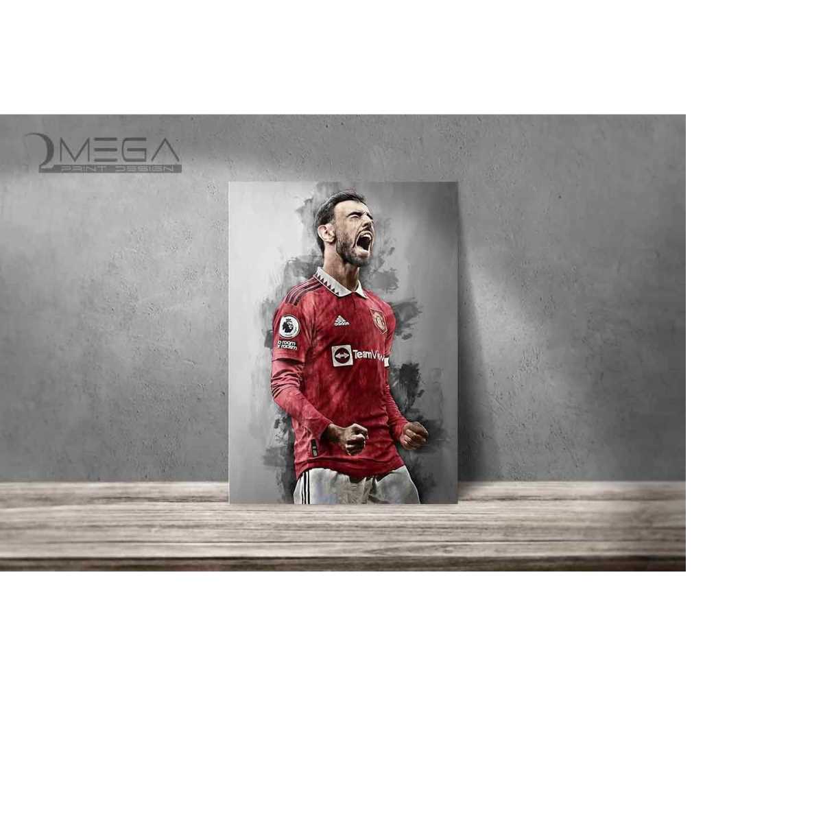 Bruno Fernandes poster Bruno Fernandes print Manchester Unit - Inspire ...