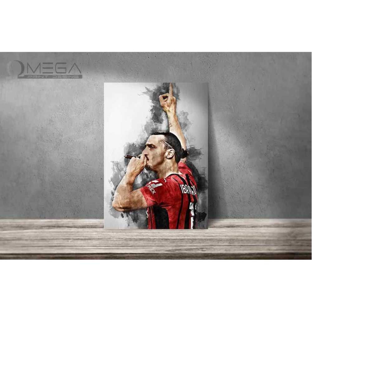Zlatan Ibrahimovic poster Zlatan Ibrahimovic print Milan art - Inspire ...