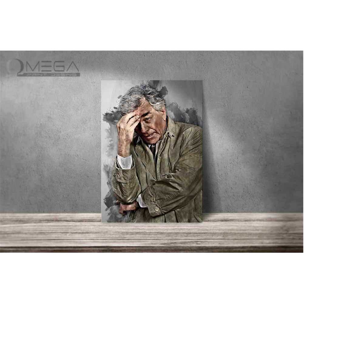Columbo poster Columbo print Peter Falk art print | Inspire Uplift
