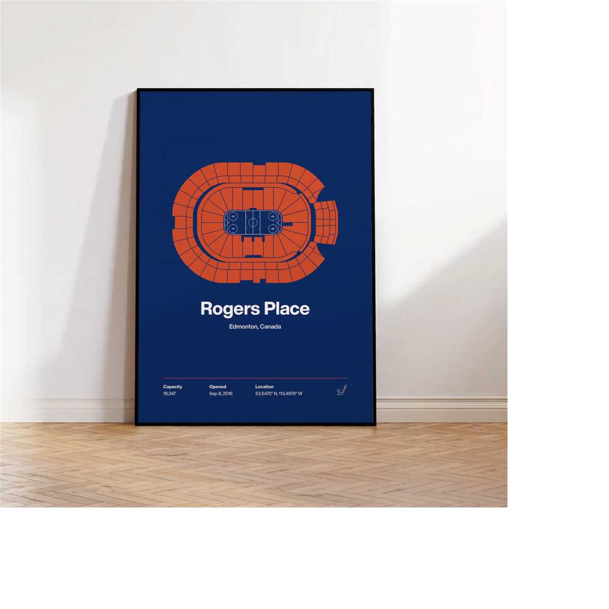 Edmonton Oilers Poster, Rogers Place Stadium Wall Art, | Inspire Uplift