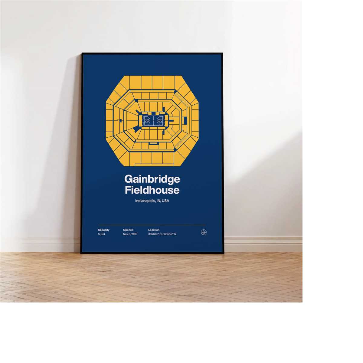 Indiana Pacers Poster, Gainbridge Fieldhouse Stadium Print, - Inspire ...