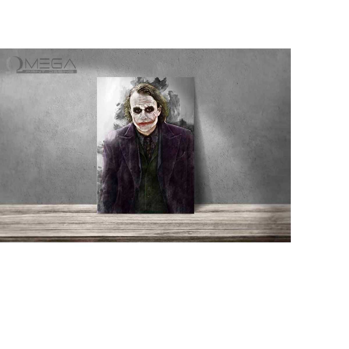 Joker poster Heath Ledger print The Dark Knight | Inspire Uplift