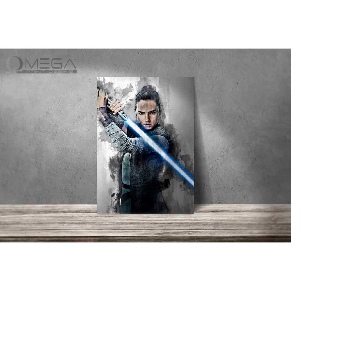 Rey Skywalker poster Rey print Star Wars art | Inspire Uplift
