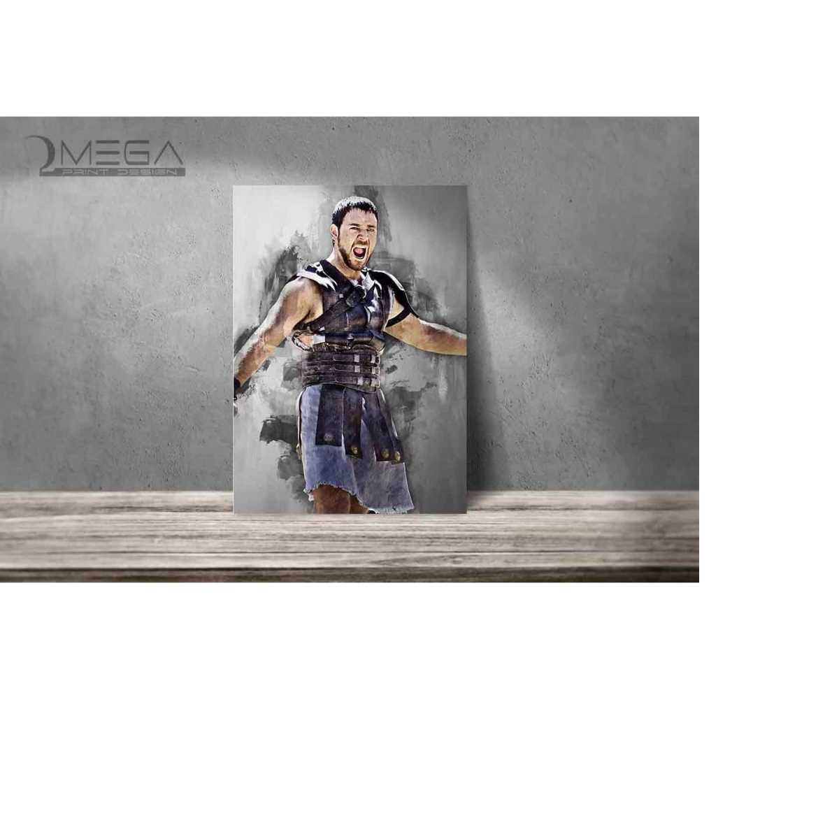 Maximus poster Russell Crowe print Gladiator art print | Inspire Uplift