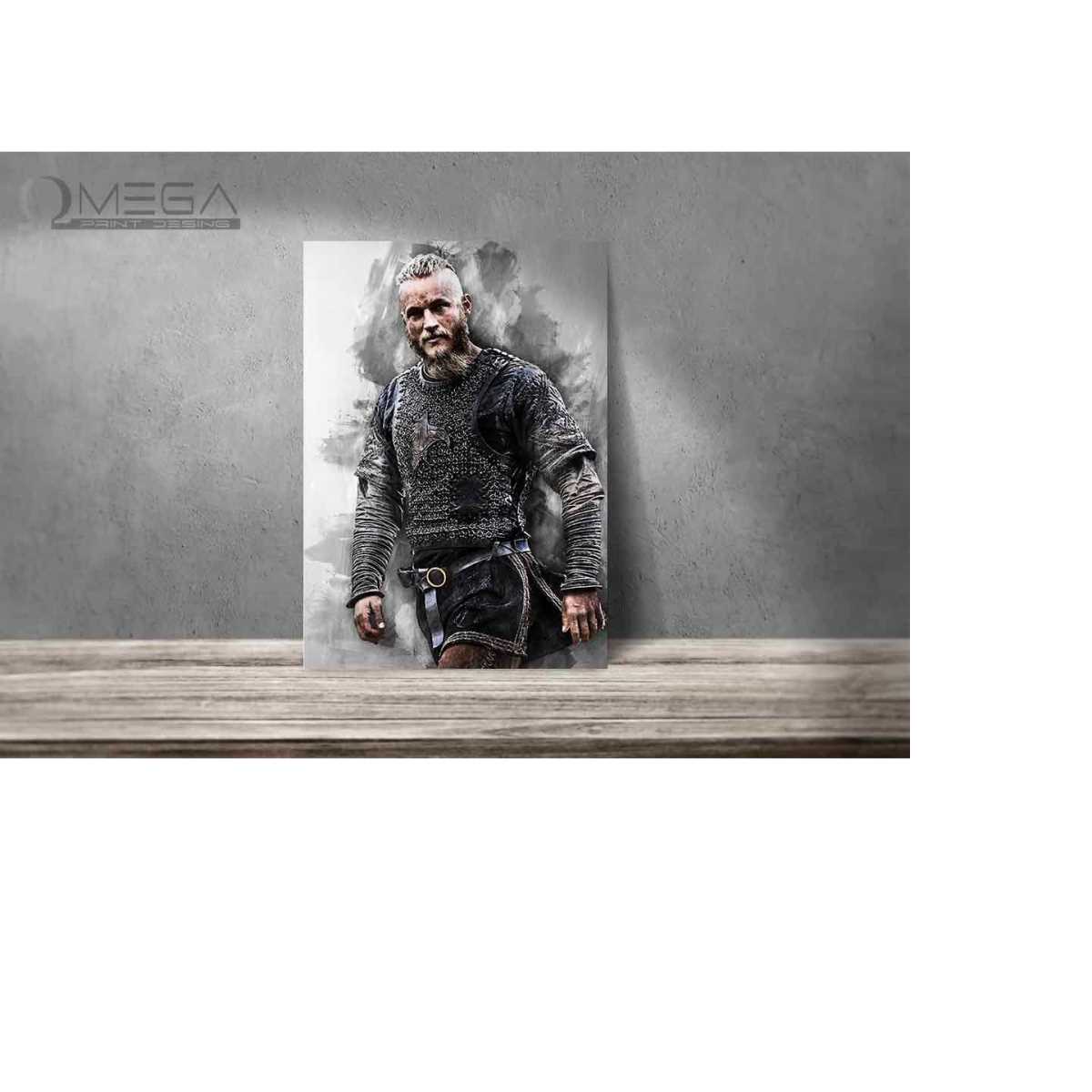 Ragnar Lothbrok poster Ragnar Lothbrok print Vikings art - Inspire Uplift