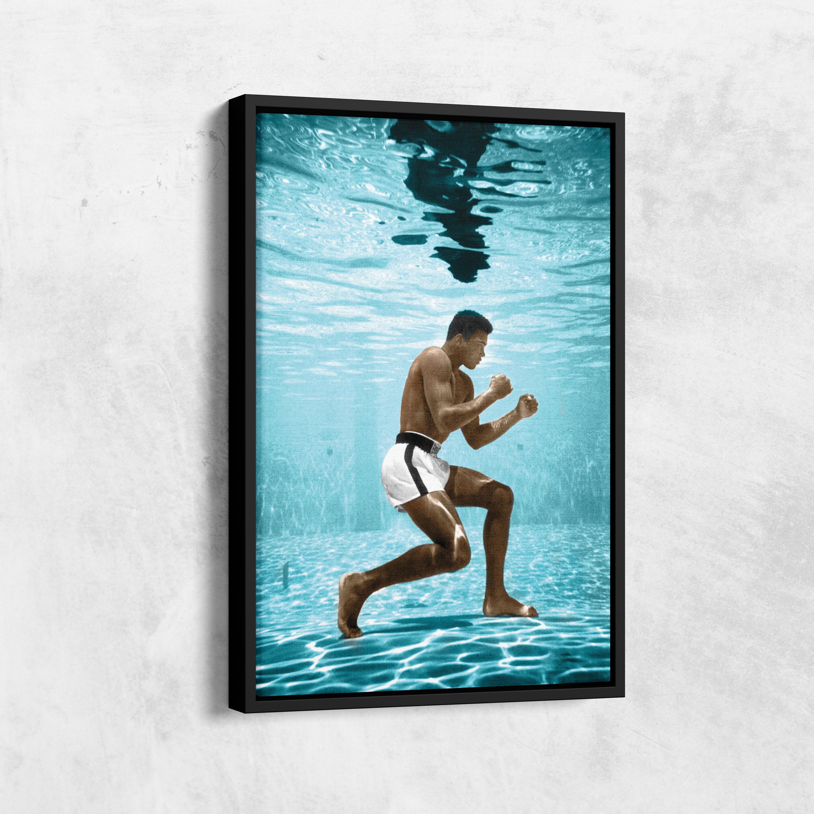 Muhammad Ali Underwater Poster Boxing Hand Made Posters Canv | Inspire ...