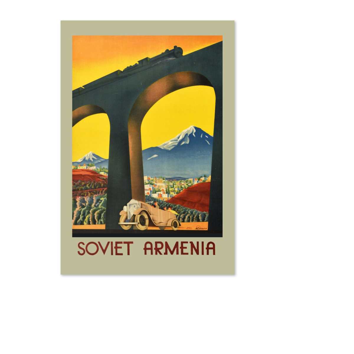 Soviet Armenia 1936 Vintage Style USSR Russian Travel Poster | Inspire ...