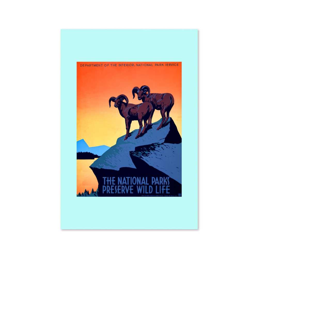 1939 The National Parks Preserve Wild Life Vintage Style WPA | Inspire ...