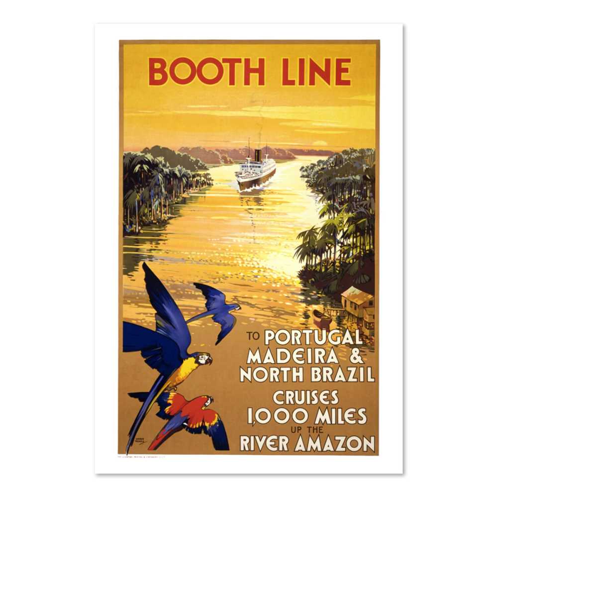 1930s Booth Line Amazon River Cruises Portugal Vintage Trave | Inspire ...