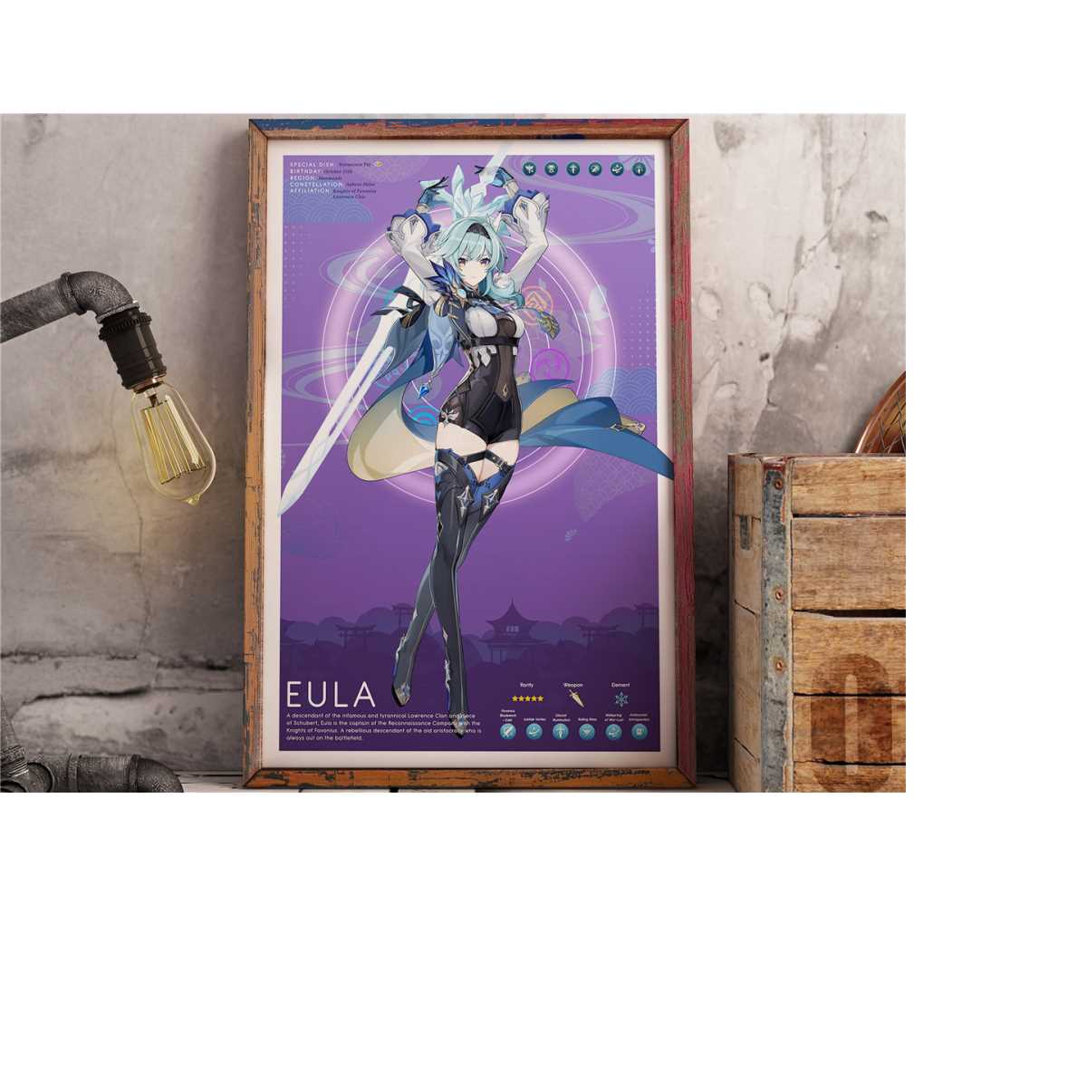 EULA | Genshin Impact Profile Poster | Anime Poster | Gaming | Inspire ...