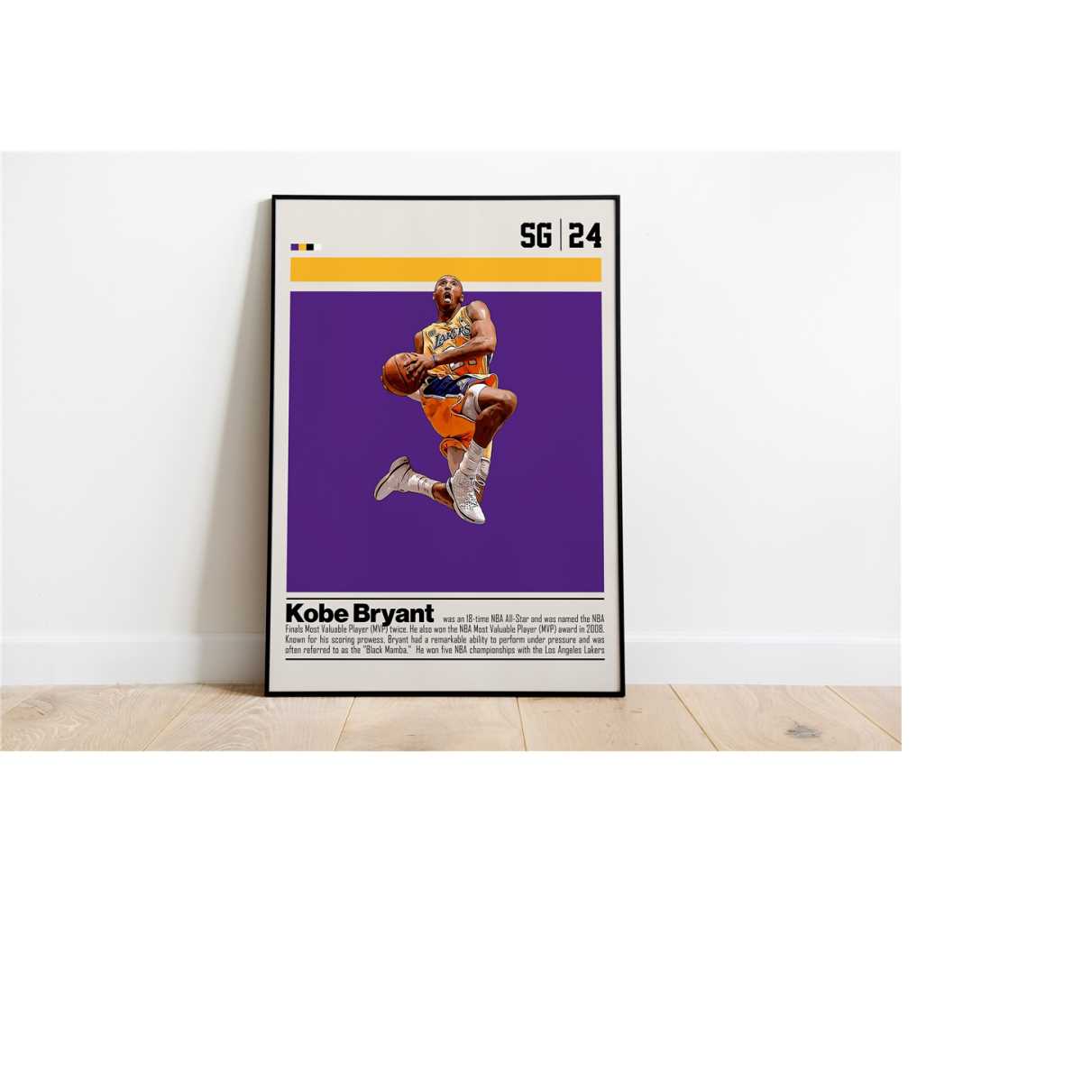 Kobe Bryant Poster Digital Download | Printable Wall Art for | Inspire ...