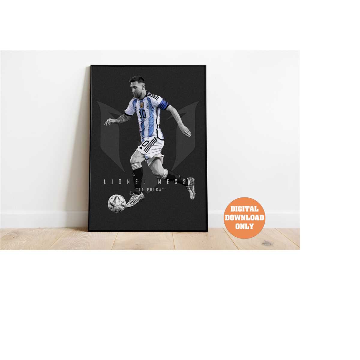Minimalist Lionel Messi Football Poster Digital Download | P - Inspire ...