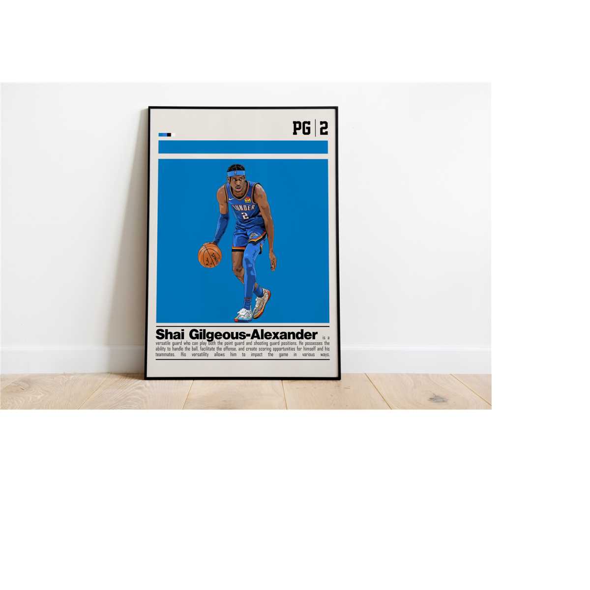 Digital Poster of Shai Gilgeous-Alexander Poster for Sports | Inspire ...