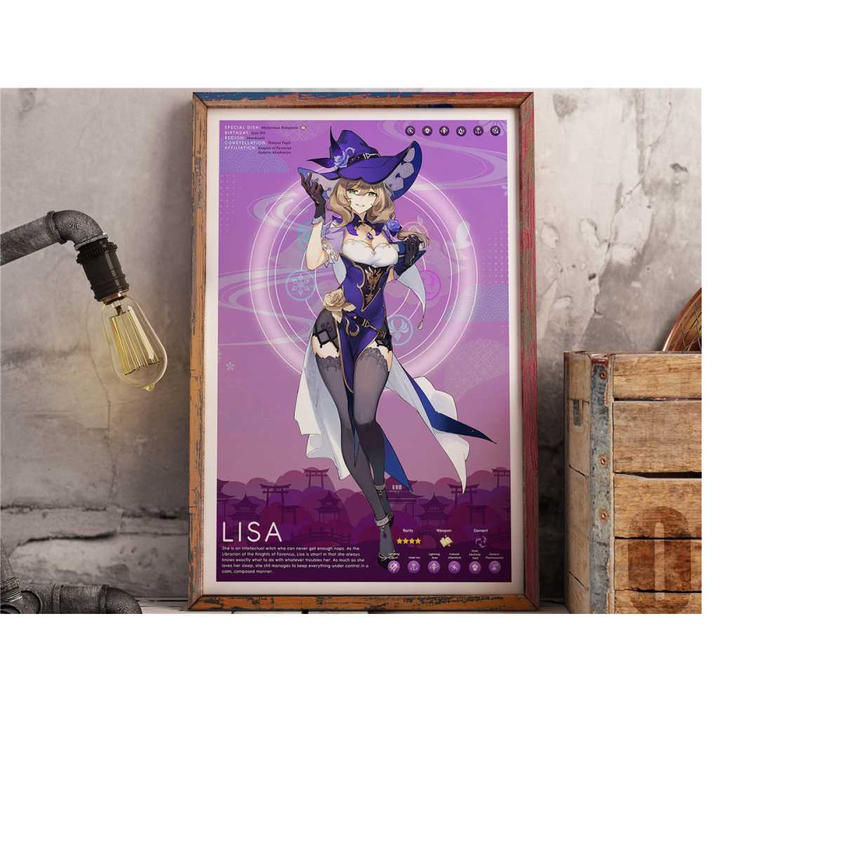 LISA | Genshin Impact Profile Poster | Anime Poster | Gaming | Inspire ...