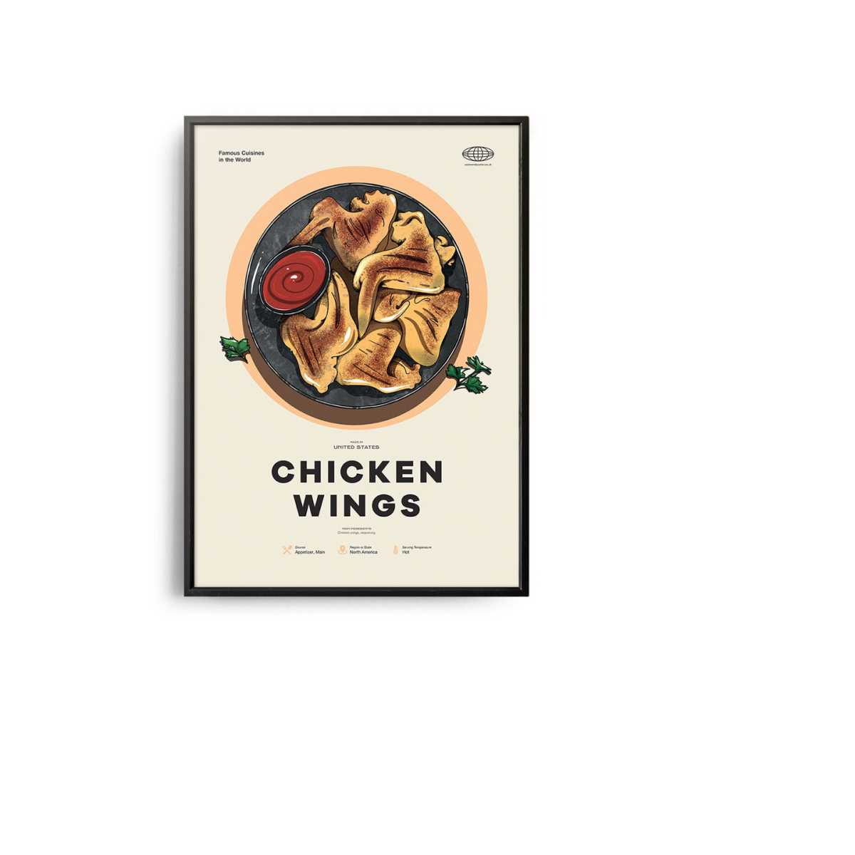 CHICKEN WINGS Poster, Midcentury Chicken Wings Print, Food W | Inspire ...
