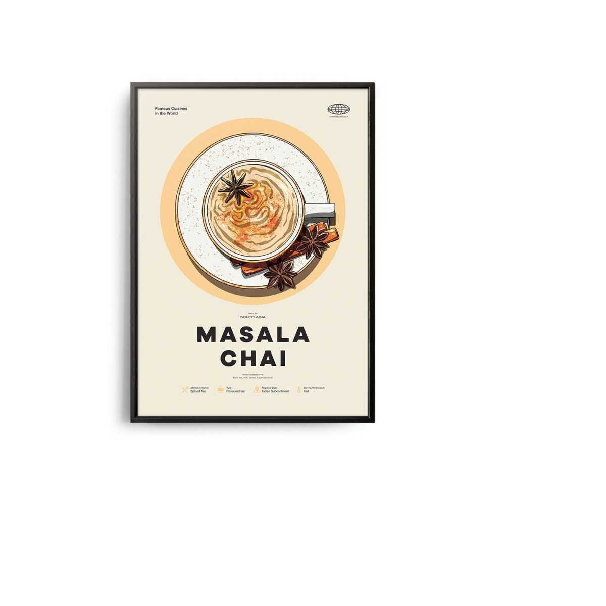 MASALA CHAI Poster, Midcentury Masala Chai Print, Food Wall | Inspire ...